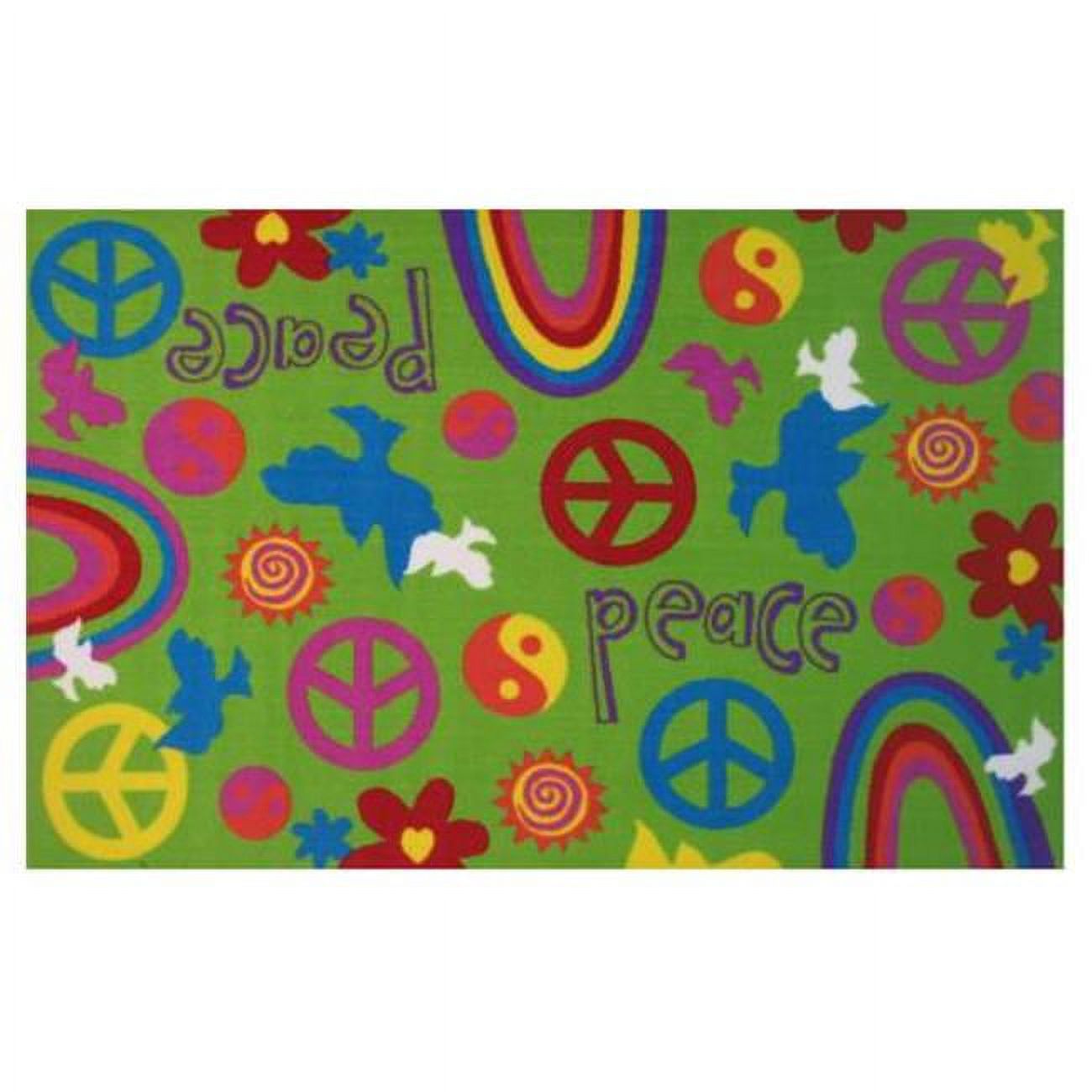 Fun Rugs Fun Time Area Rug FT-40 Peace & Harmony Multi-Color Peace ...
