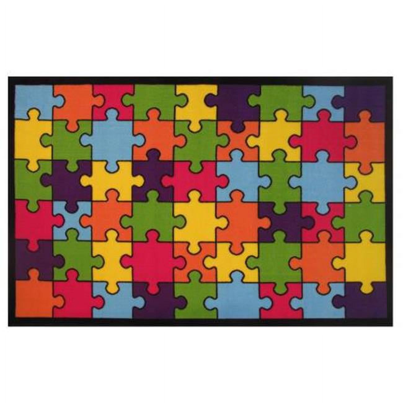 Fun Rugs Fun Time Collection Jigsaw Puzzle Area Rug-Size:39" x 58 ...