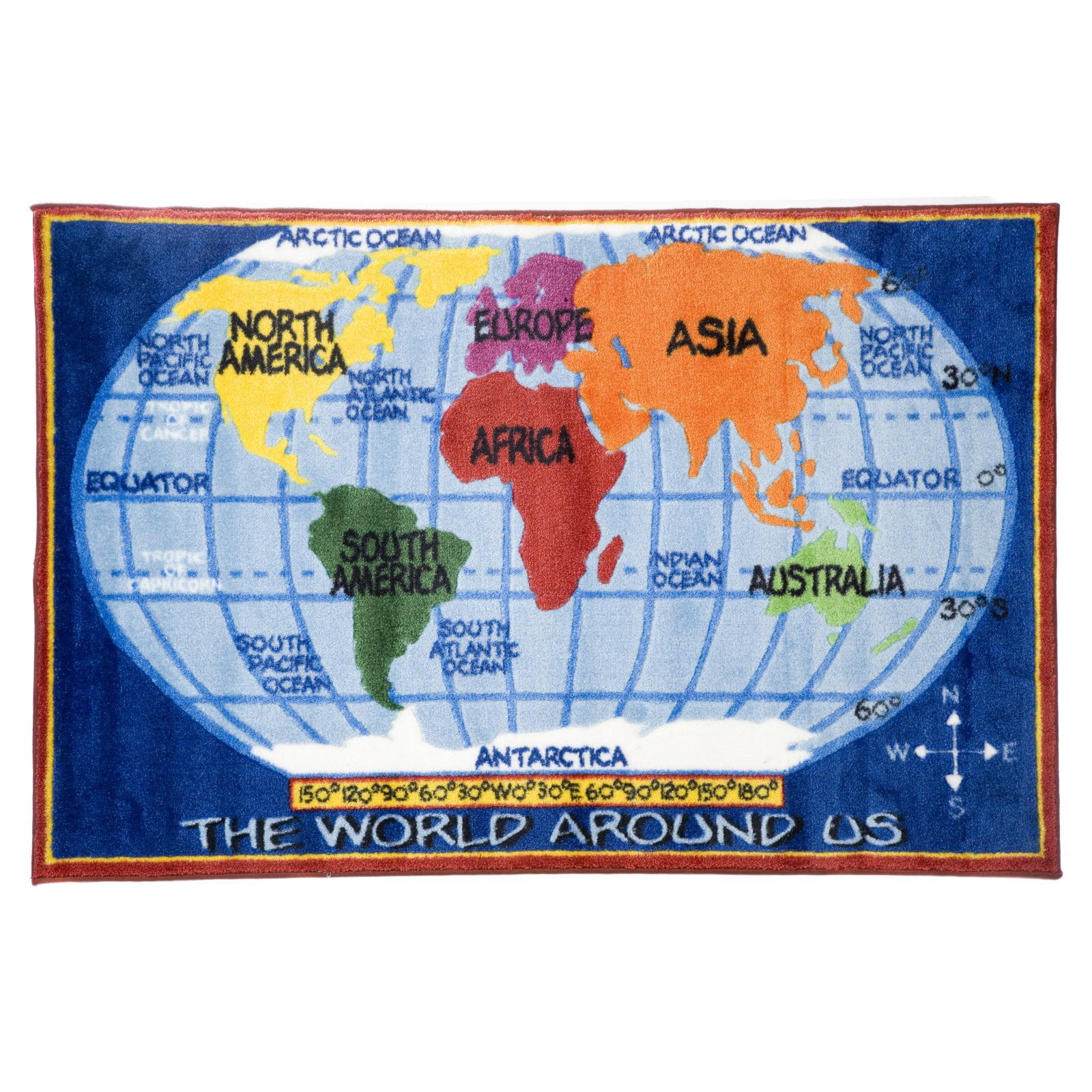 Fun Rugs Fun Time Collection Kids World Map Area Rug-Size:31" x 47 ...