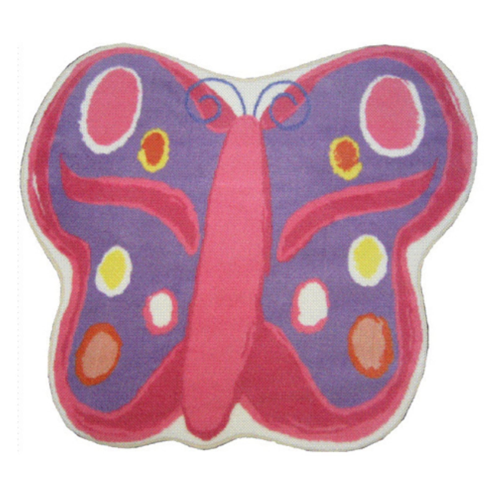 Fun Rugs Fun Time Shape Collection Butterfly Area Rug-Size:35" x 39 ...