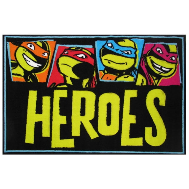 Fun Rugs Ninja Turtles Heroes 19"x29" Area Rug - Walmart.com