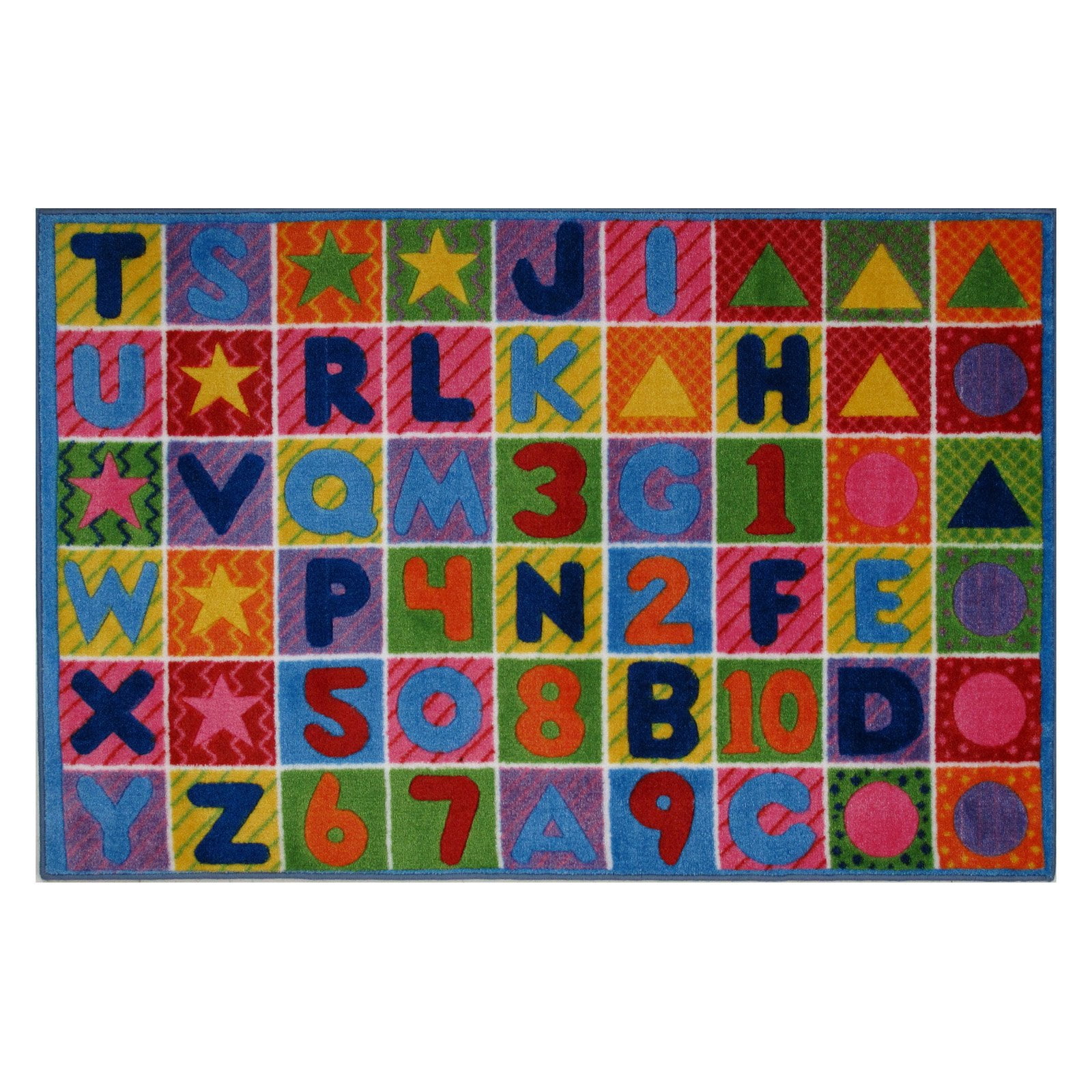 Fun Rugs Supreme TSC-137 Numbers and Letters Area Rug - Multicolor ...