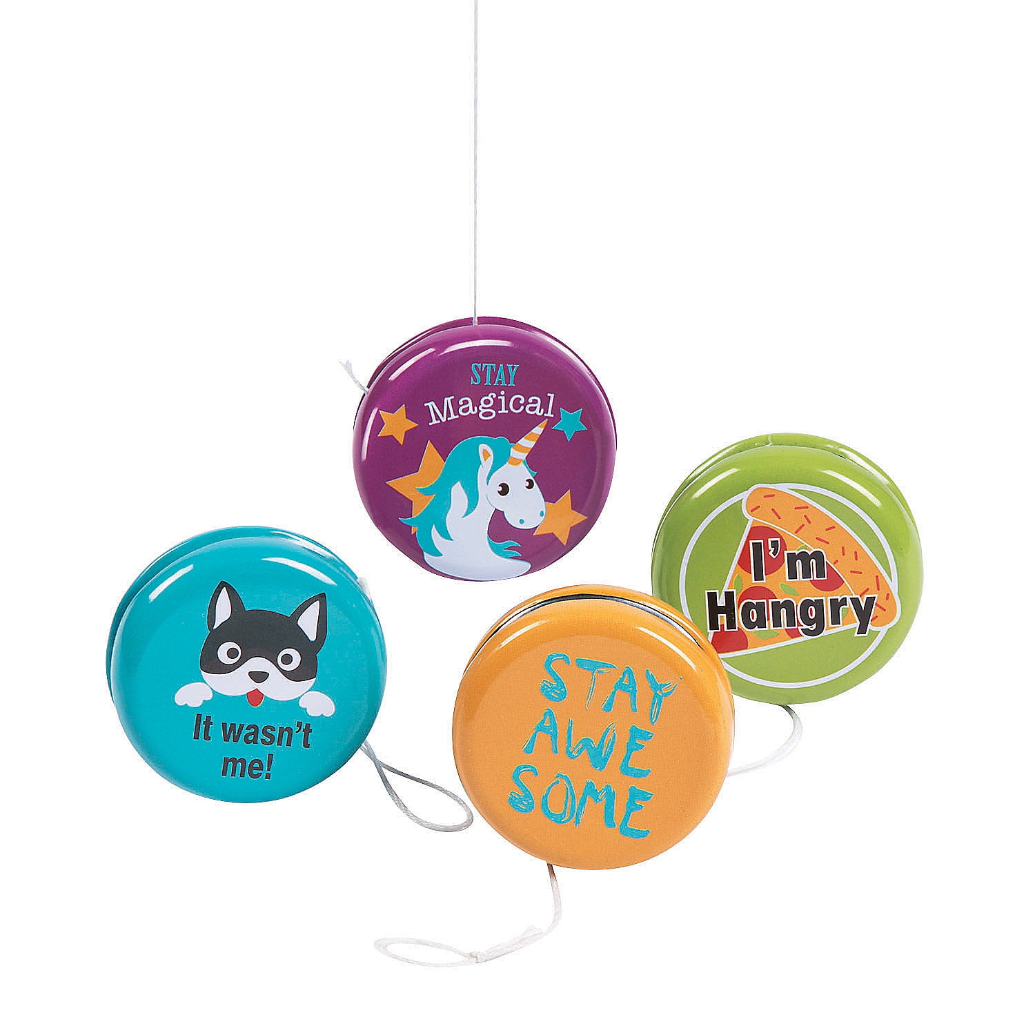 Fun Sayings Metal Yo-Yos - Party Favors - 12 Pieces - Walmart.com