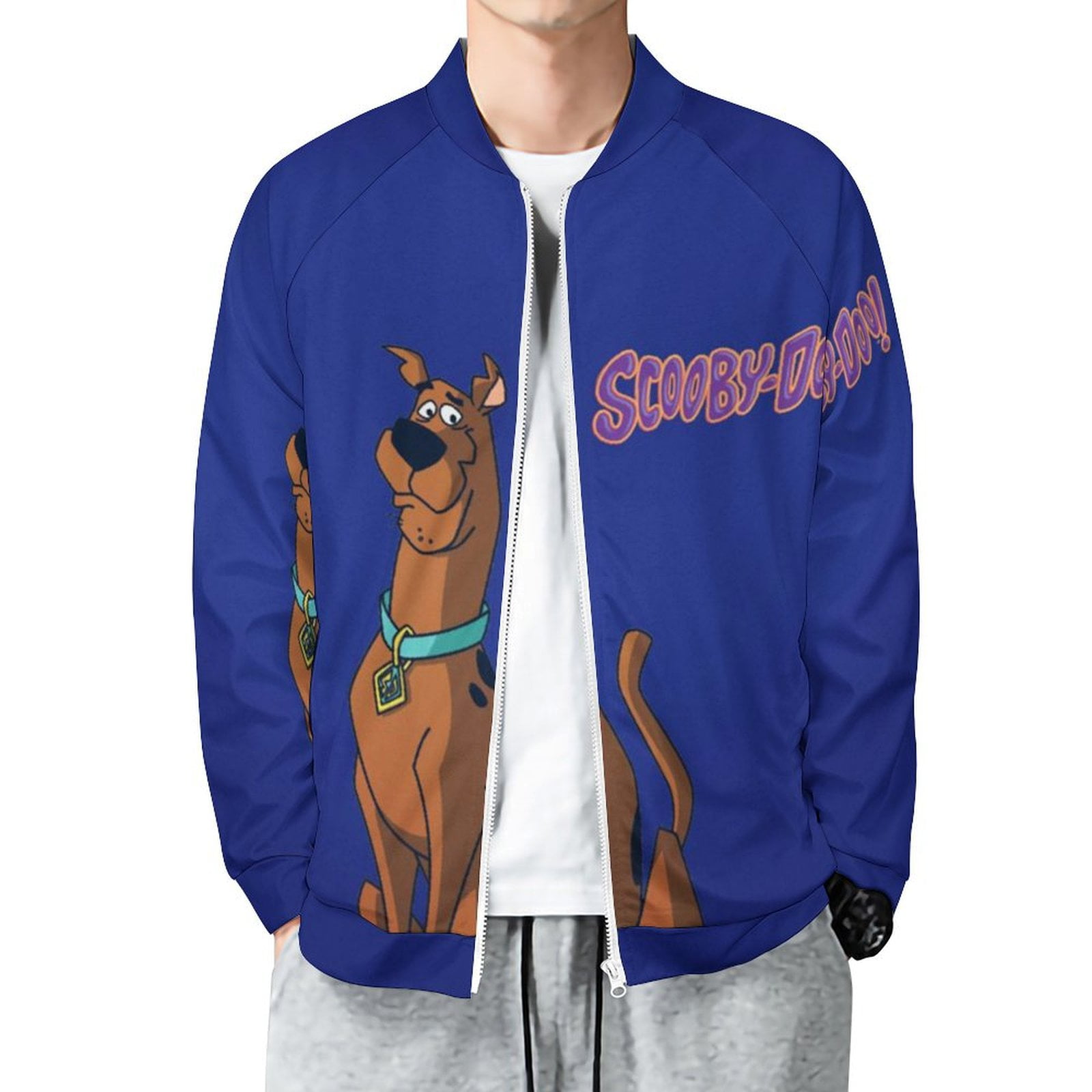 Fun Scooby Doo Fashion Jacket Mens Windbreaker Coat Lightweight Zipper ...