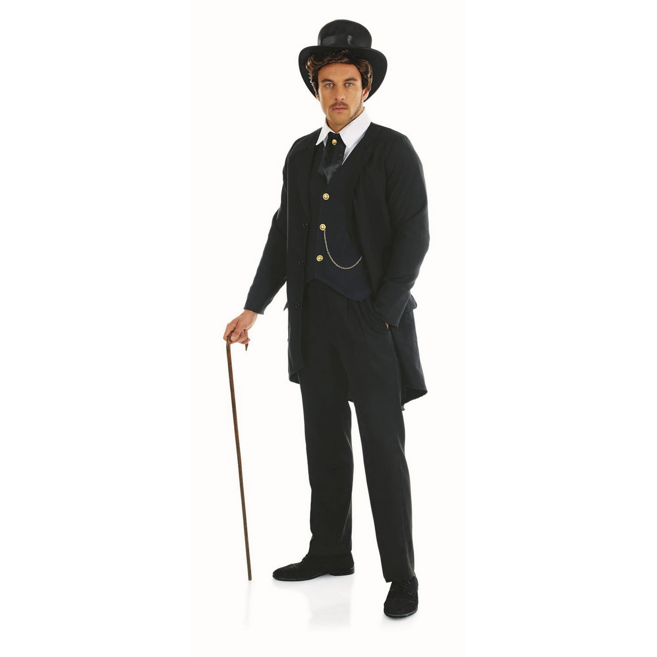 Fun Shack Mens 1920s Victorian Gentleman Adult Fancy Dress Costume Book ...