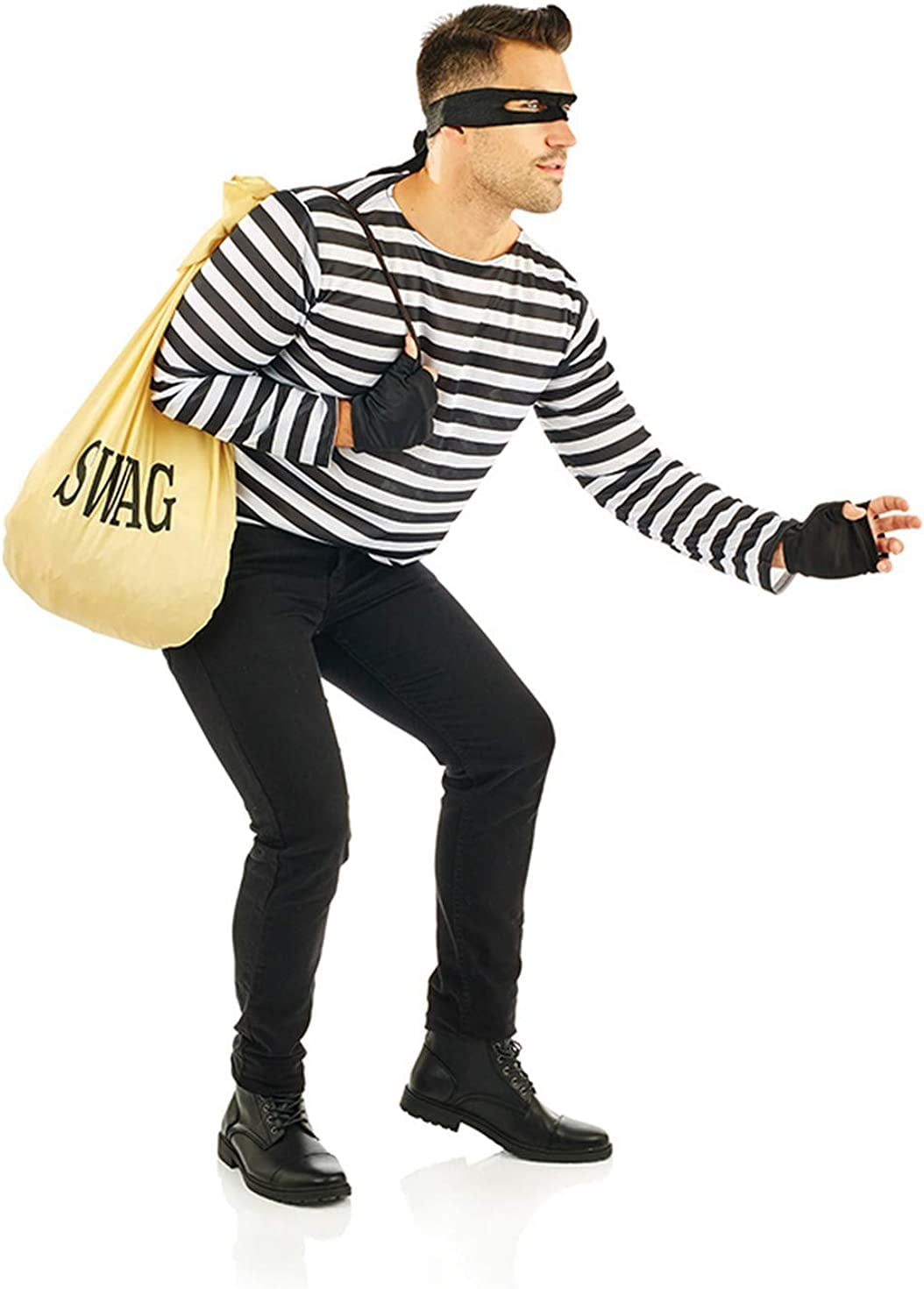 Fun Shack Adult Robber Costume Kit - One Size, Halloween, Burglar ...