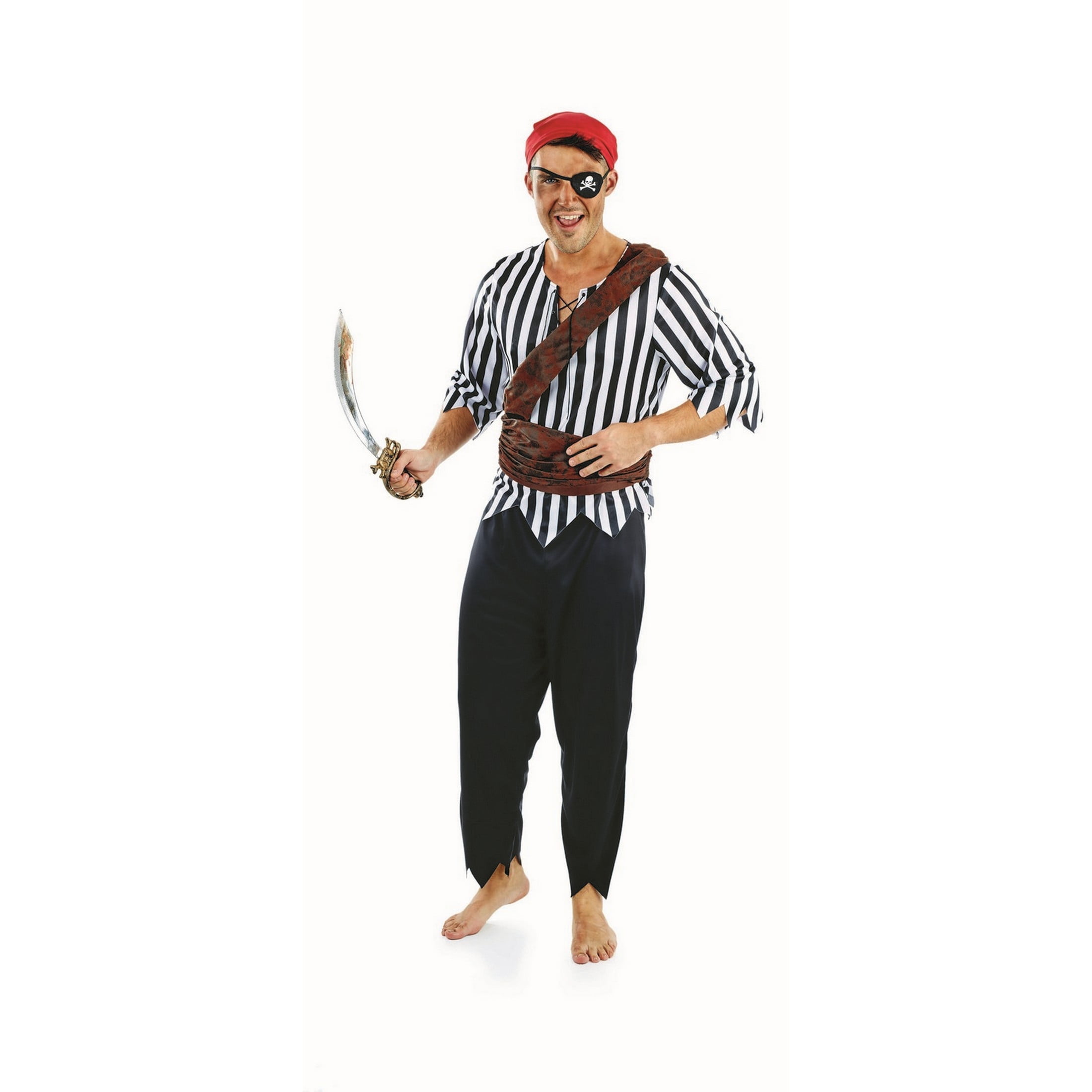 Fun Shack Mens Black Pirate Costume Adult Caribbean Buccaneer Ahoy ...