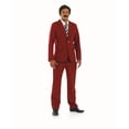 Fun Shack Mens Newsreader Costume Adult Burgundy Suit 70s TV Movie ...