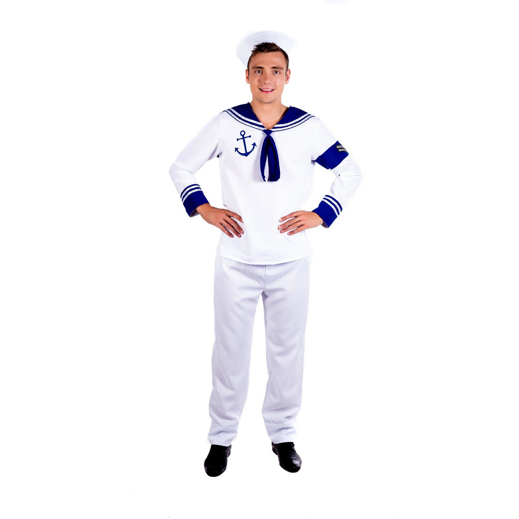 Fun Shack Mens Sailor Costume Adult Navy Uniform Suit Marine Officer ...