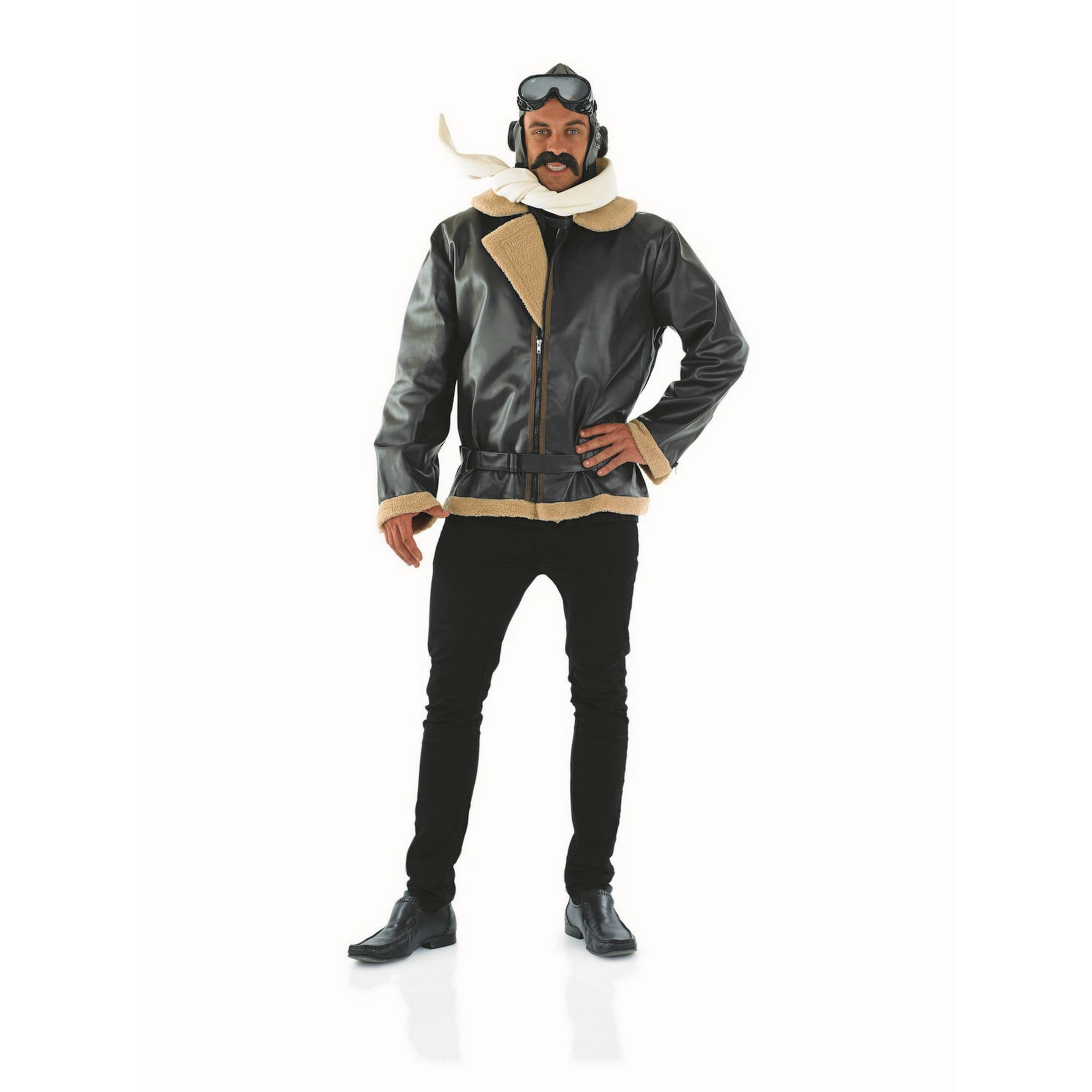 Fun Shack Mens WW2 Fighter Pilot Costume Adult 1940s Army Aviator ...