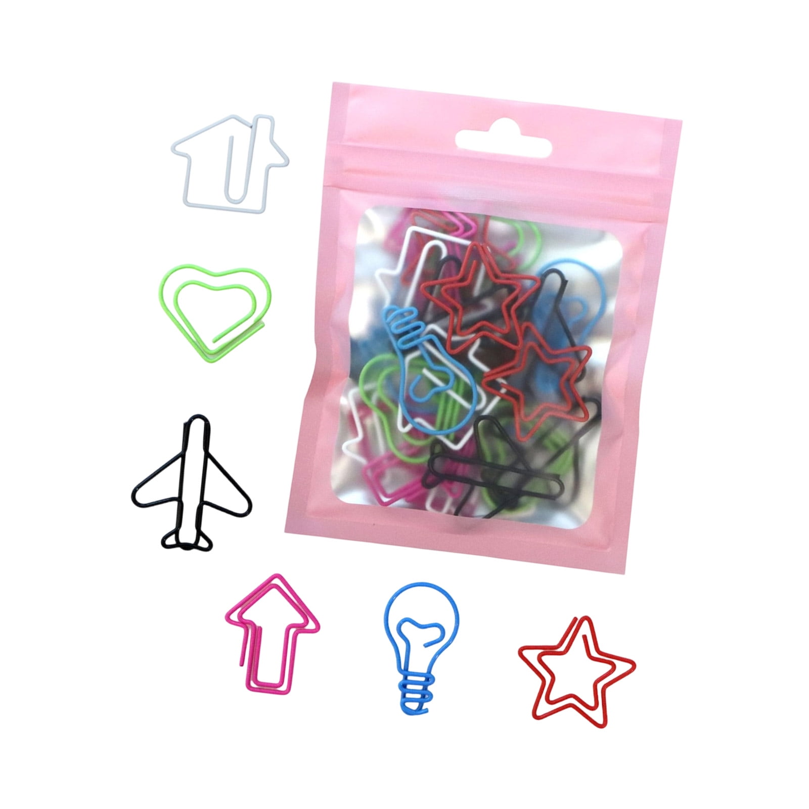 Fun Shaped Paper Clip Small Paperclips Metal File Clamp Book Marker ...