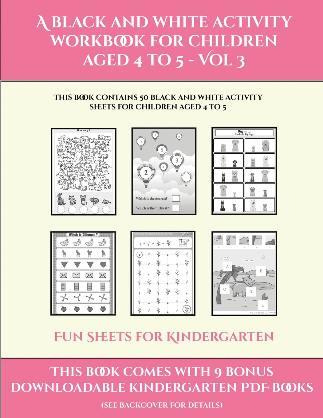 Fun Sheets for Kindergarten: Fun Sheets for Kindergarten (A black and ...