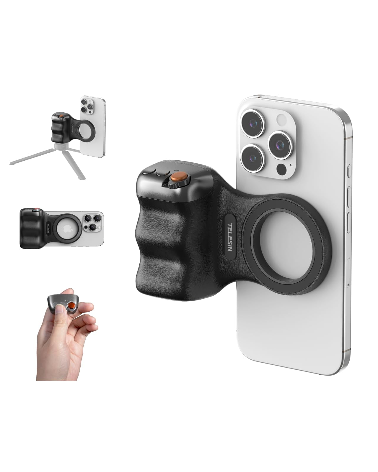 Fun Shot Magnetic Phone Camera DSLR Style Shutter Grip for iPhone ...