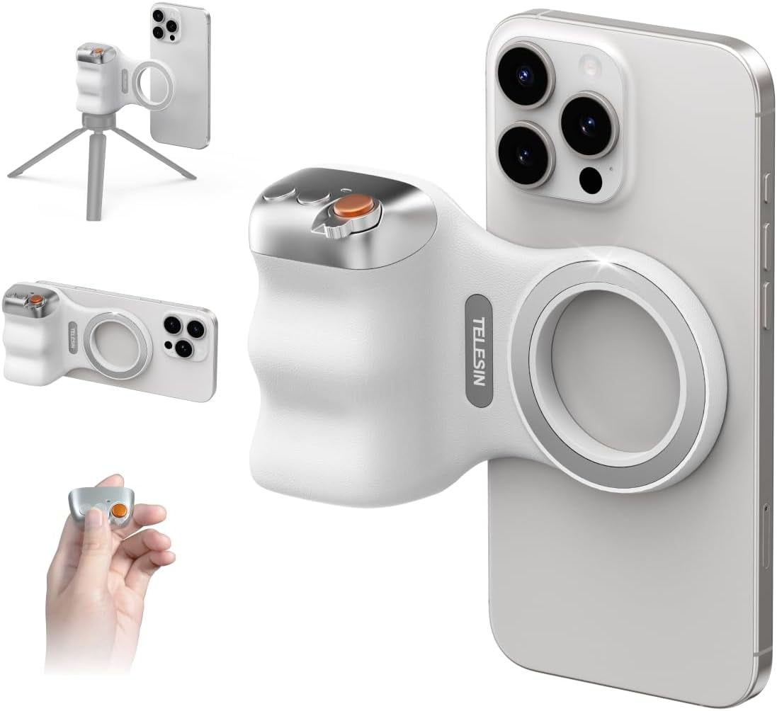 Fun Shot Magnetic Phone Camera DSLR Style Shutter Grip for iPhone ...