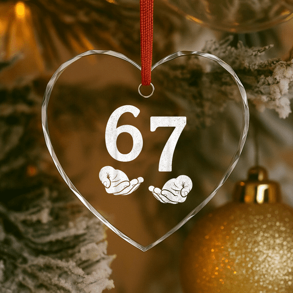 Fun Six Seven 6 7 Funny 67 Gen Alpha Slang 6-7 School Orrnament ...