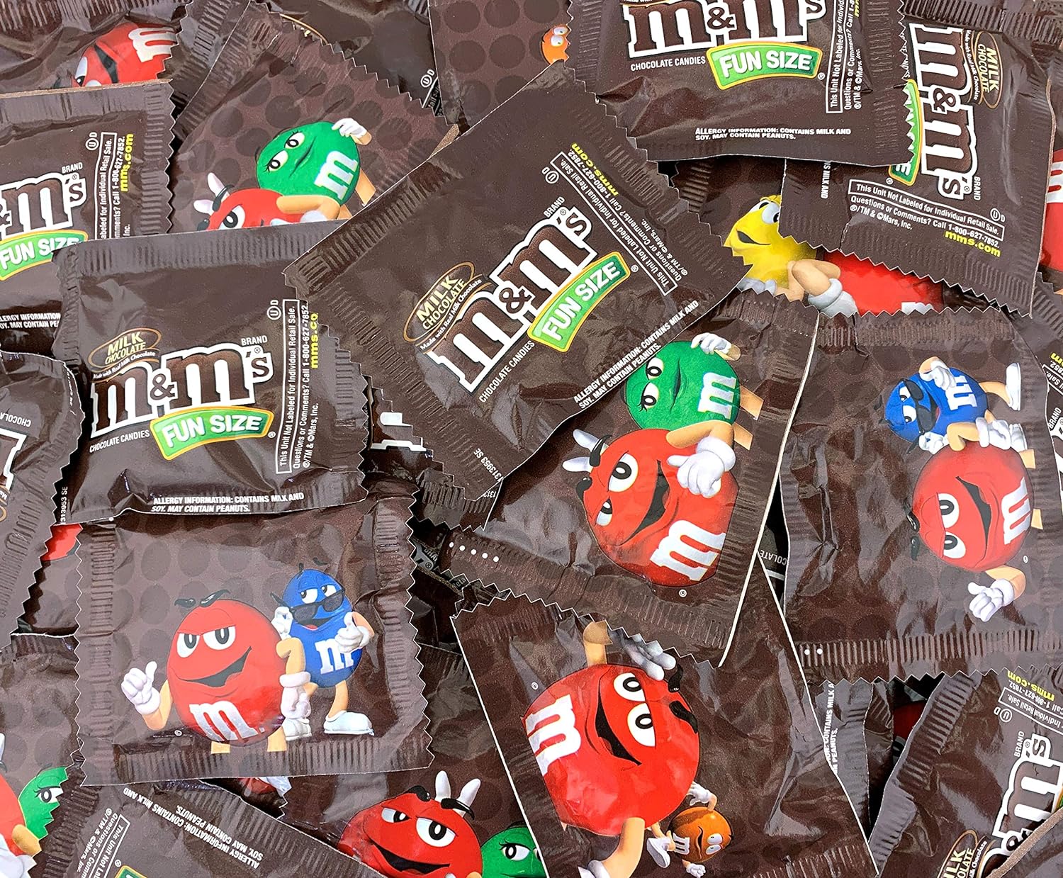 Fun Size Milk Chocolate Candy, Snack Packs Individual Pouches, 70 Count ...