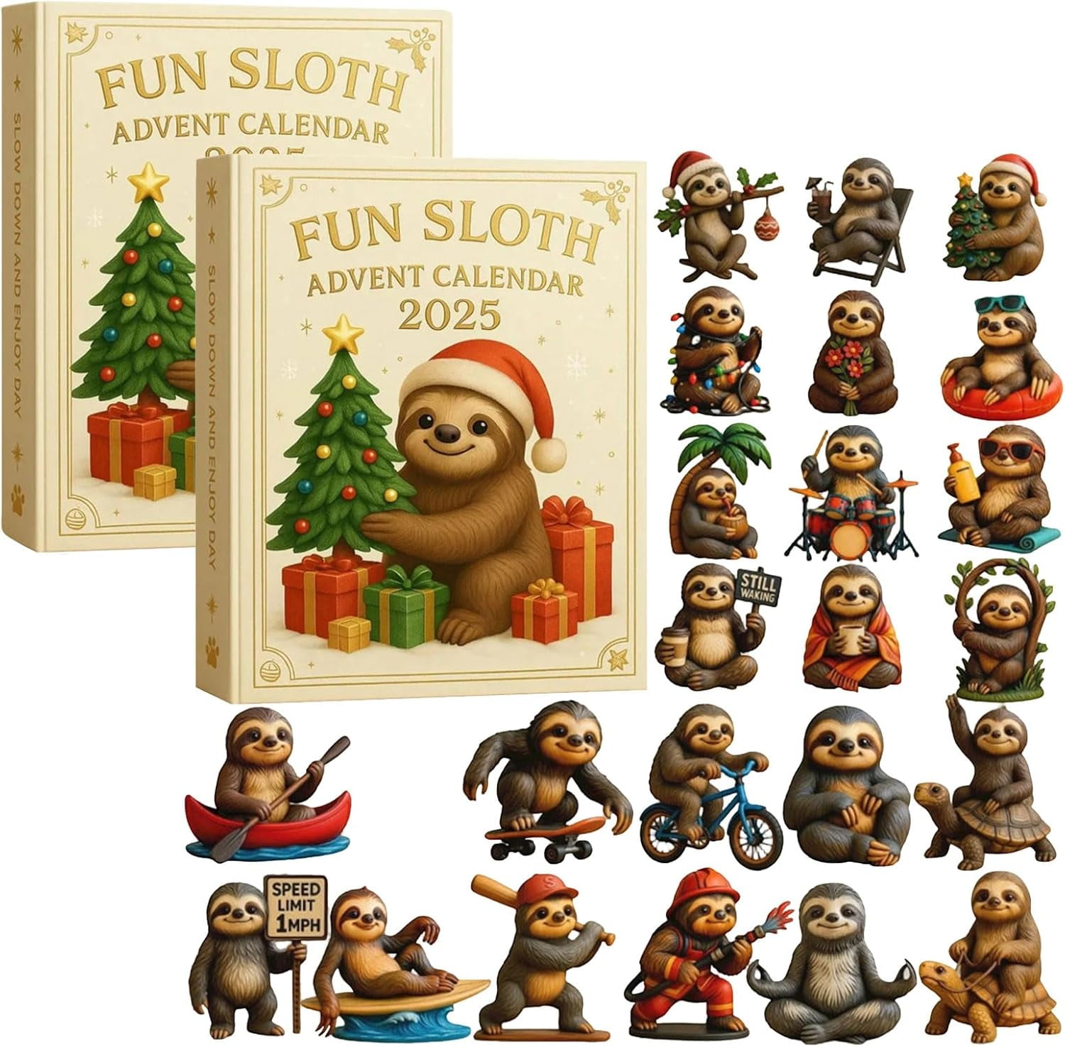Fun Sloth Advent Calendar 2025, Sloth Advent Calendar 2025, 24 Day ...