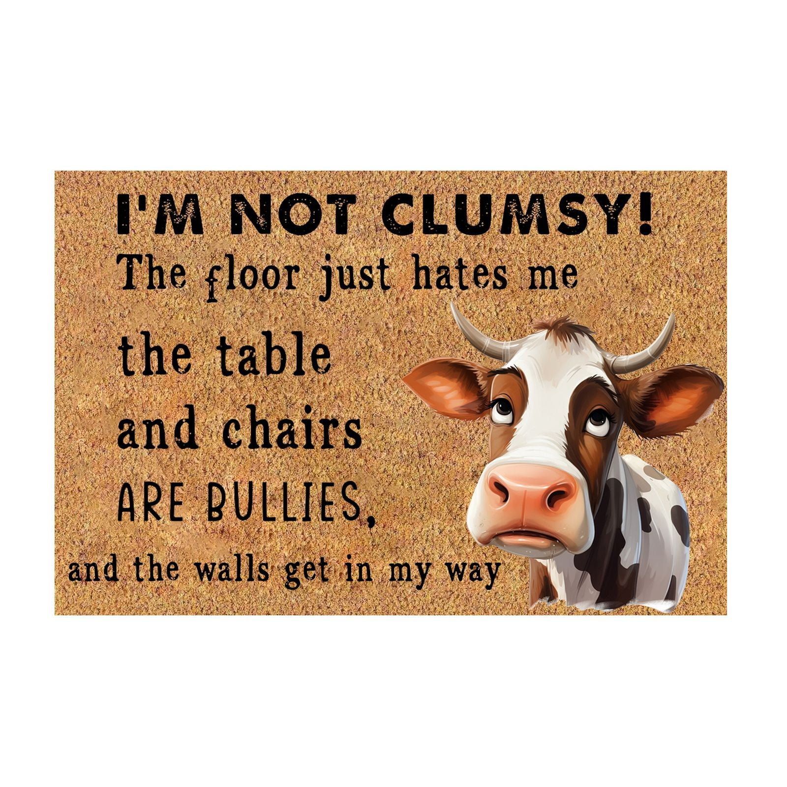 Fun Spring NIU Entrance Welcome Mat NIU Rubber Back Kitchen Fun Rug ...