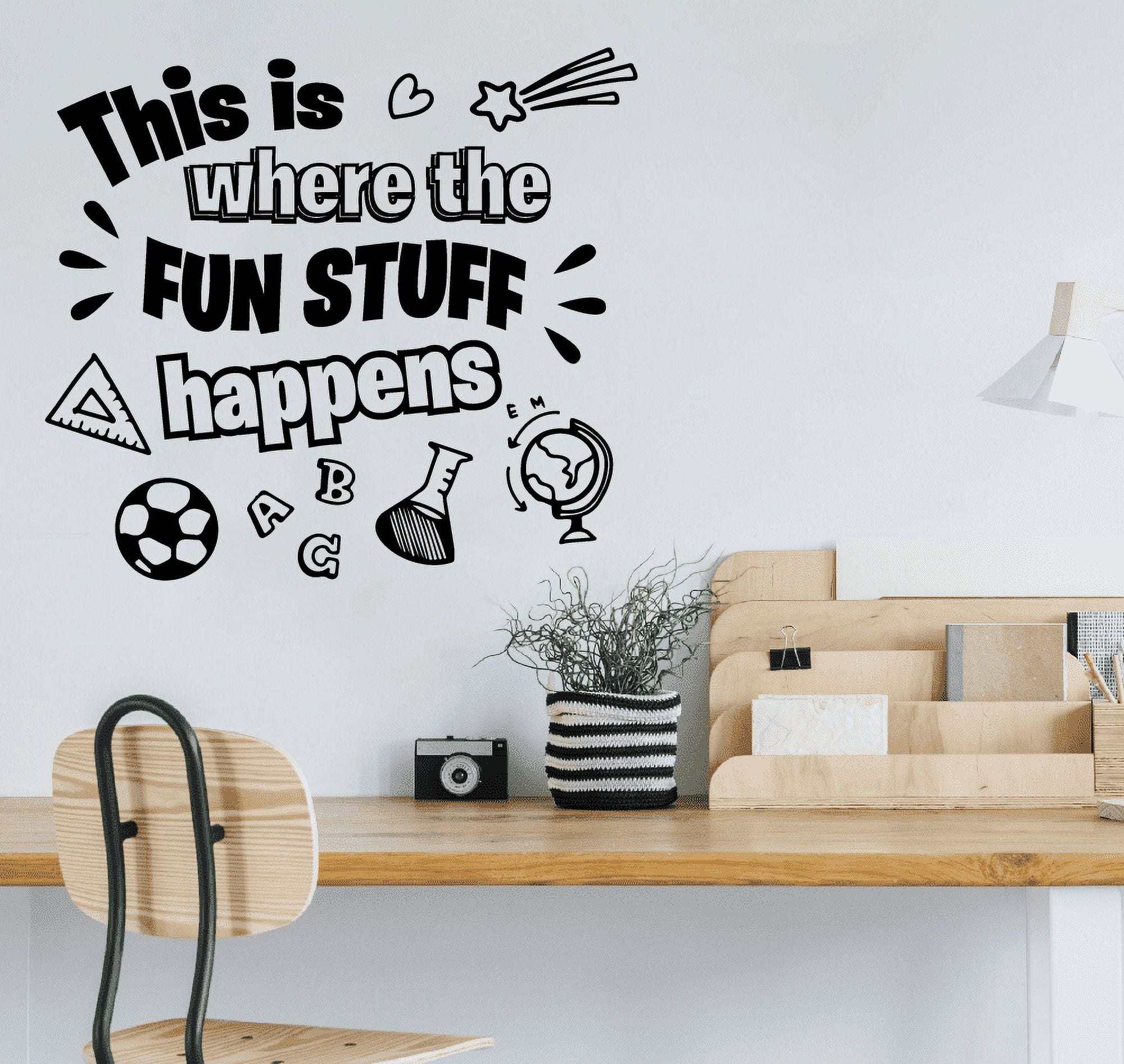 Fun Stuff Quote Classroom Wall Decals Stickers Education Educational ...