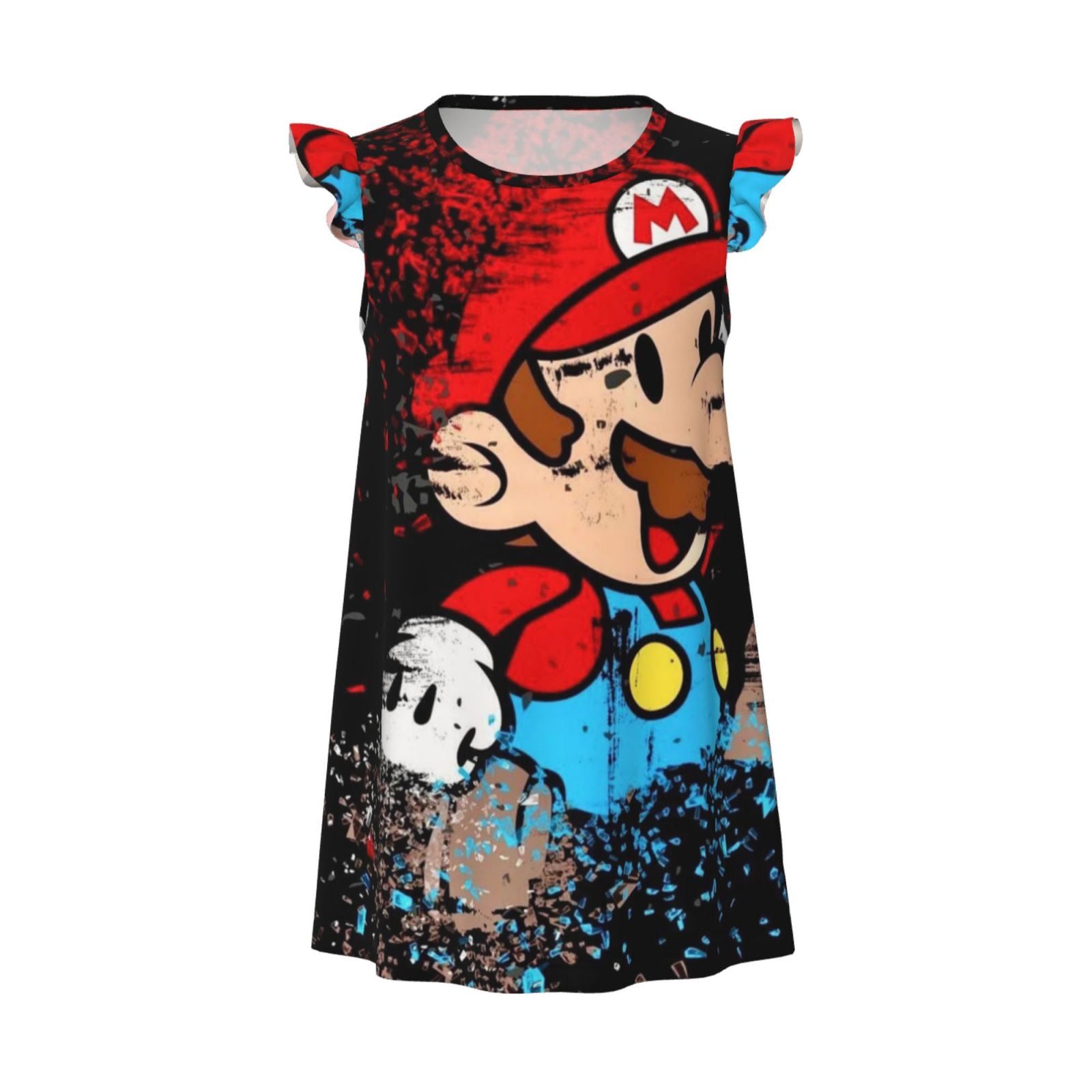 Fun Super Mario Girls Nightgowns Pajamas Dress Summer Soft Sleepwear ...
