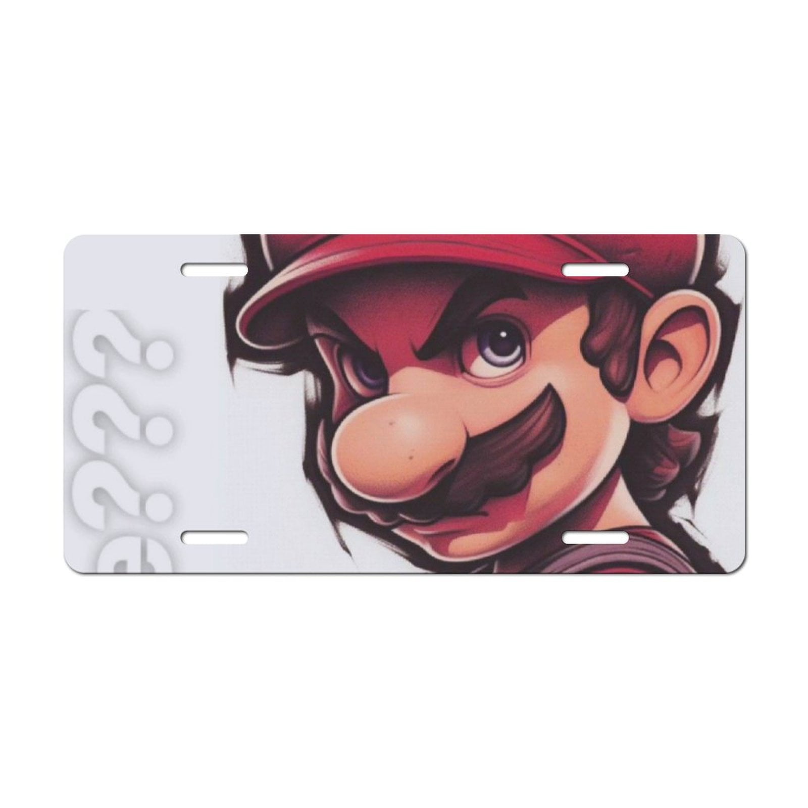 Fun Super Mario License Plate For Cars 6x12 Inch Rustproof Aluminum ...