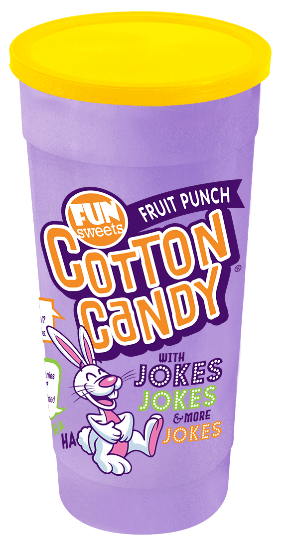 Fun Sweets Brand 4oz Easter Jokes Fruit Punch Cotton Candy - Walmart.com