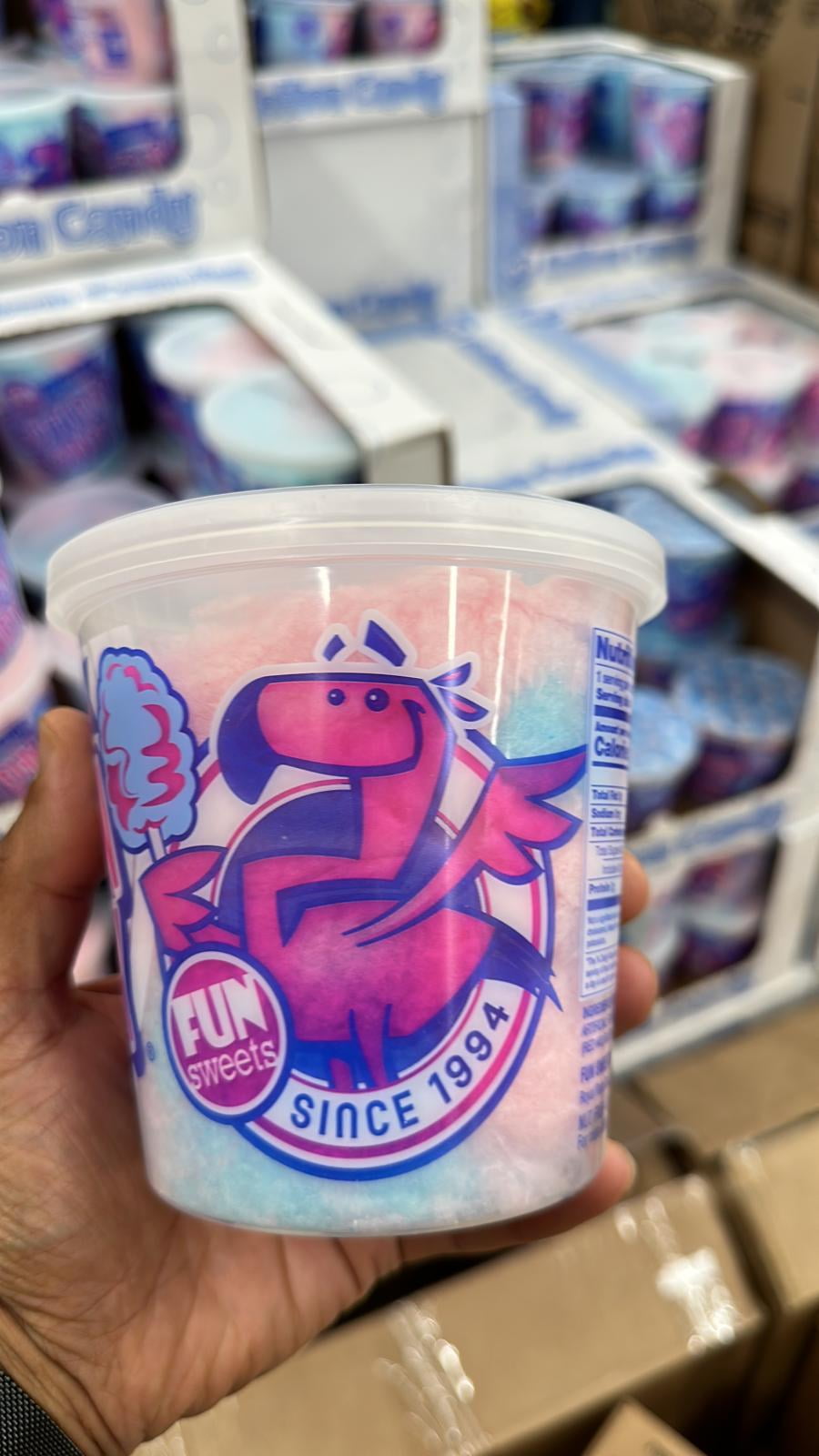 Fun Sweets Cotton Candy Classic, Sugar Candy Cup, Single Count, Variety ...