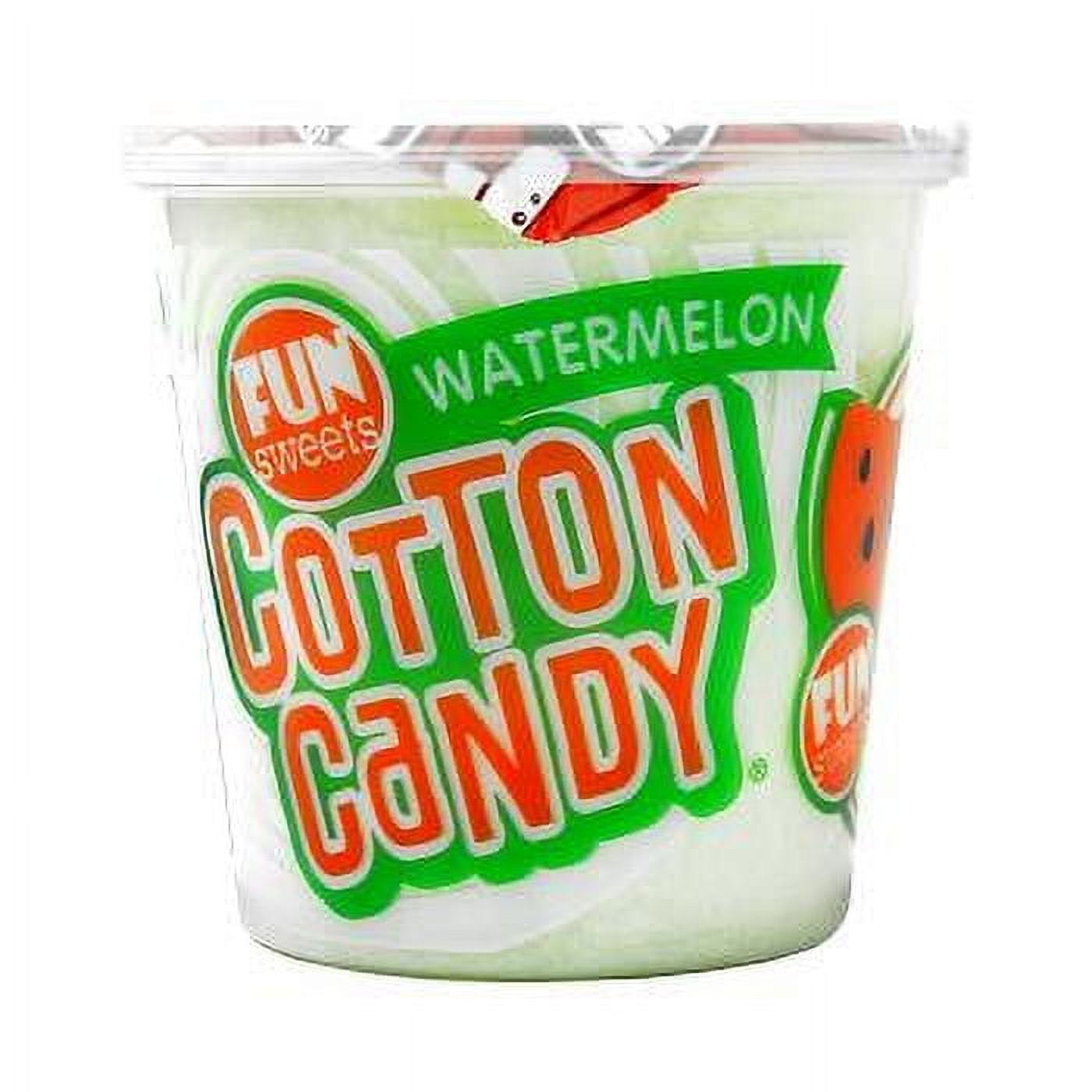 Fun Sweets, Watermelon Cotton Candy, 1.5 oz Resealable Cup - Walmart.com