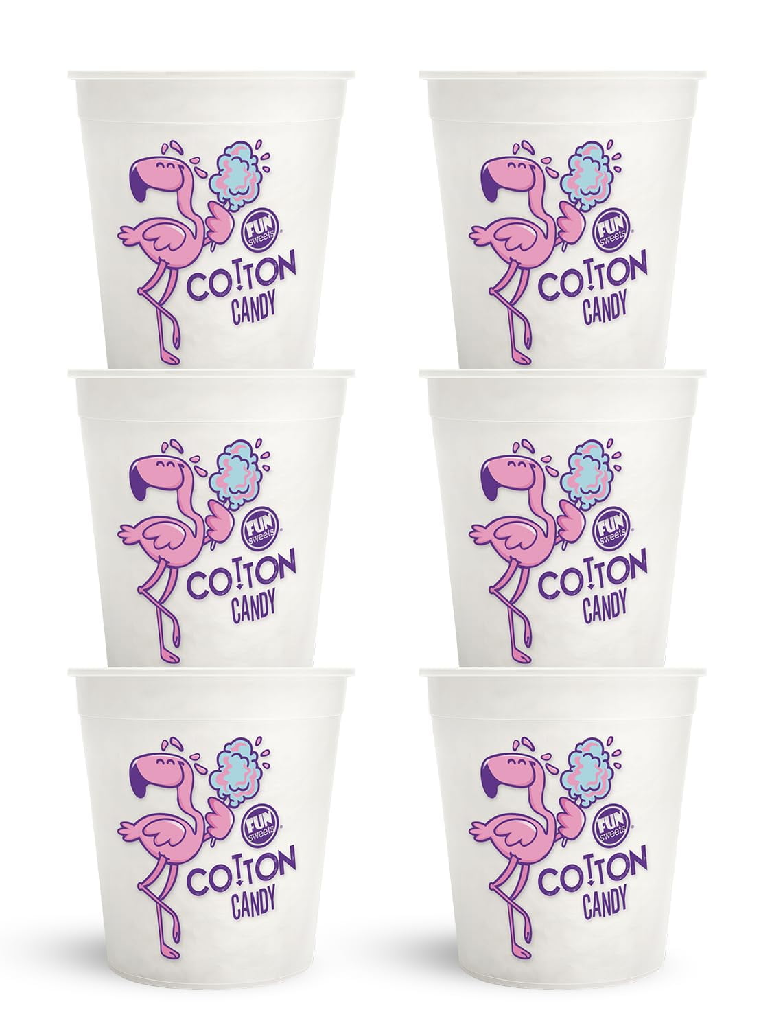 Fun Sweets Vanilla Cotton AIF9 Candy 6-Pack - Dye Free White Cotton ...