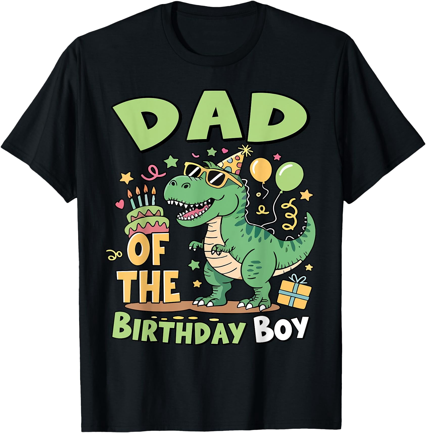 Fun T-Rex Dinosaur Dad of Birthday Family Party T-Shirt - Walmart.com