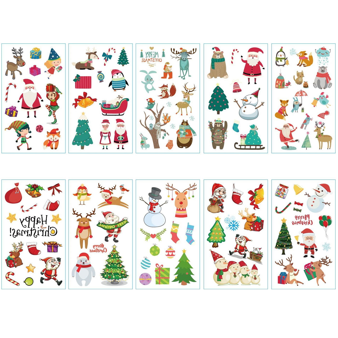 Fun Temporary Tattoos for Christmas Celebrations Apply on Arms, Legs ...