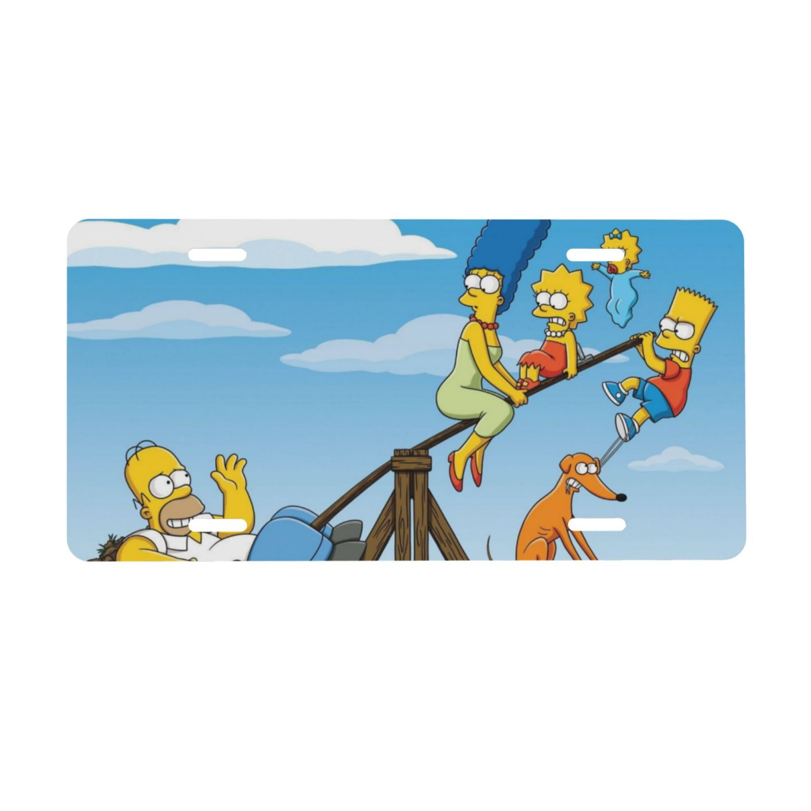 Fun The Simpsons License Plate Cover Vanity Tag Decorative Aluminum ...
