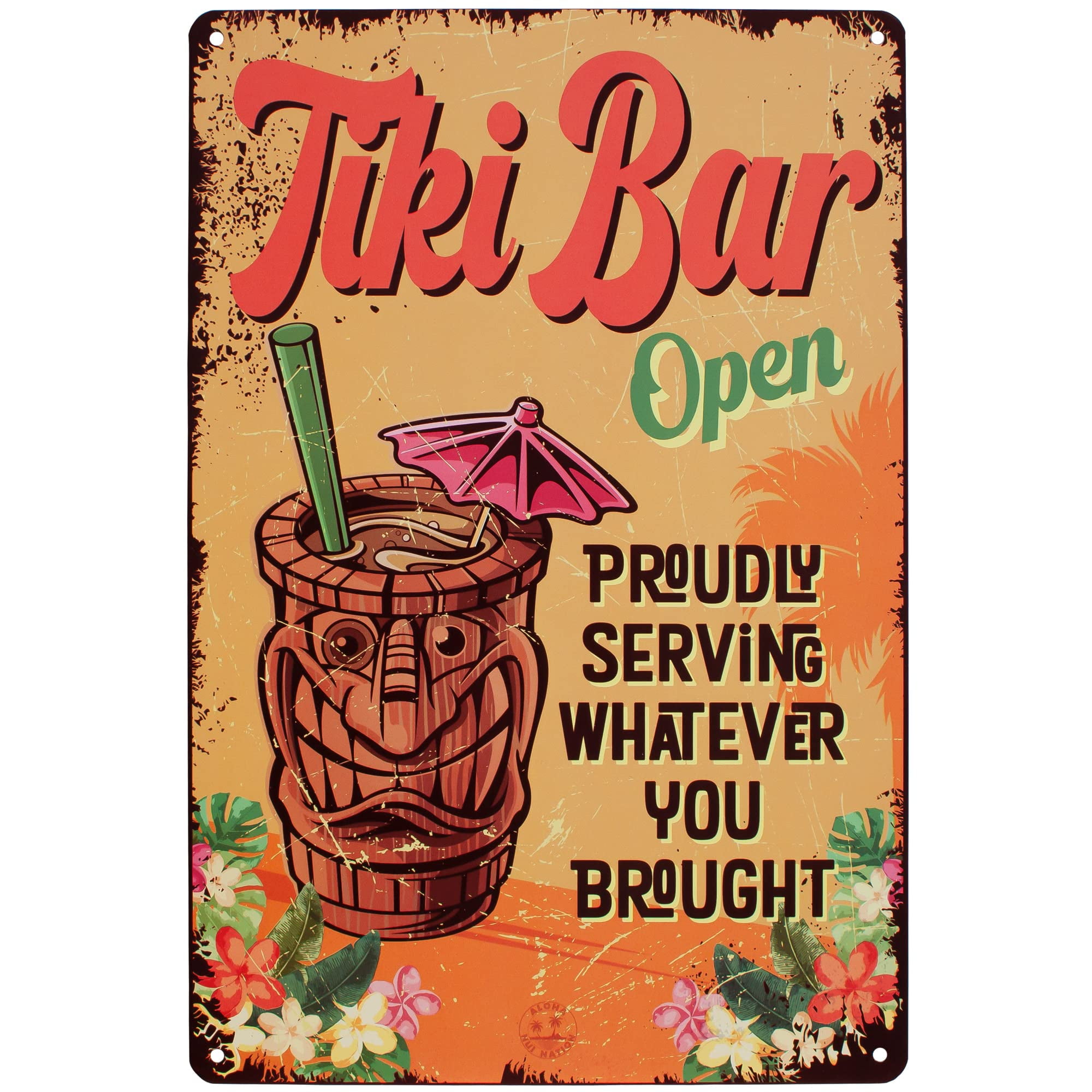 Fun Tiki Bar Sign for Your Tiki Bar | Tiki Bar Open Design | Tiki Bar ...