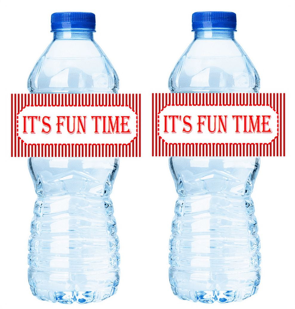Fun Time Carnival Circus 15ct Water Bottle Party Decorations Stcker ...