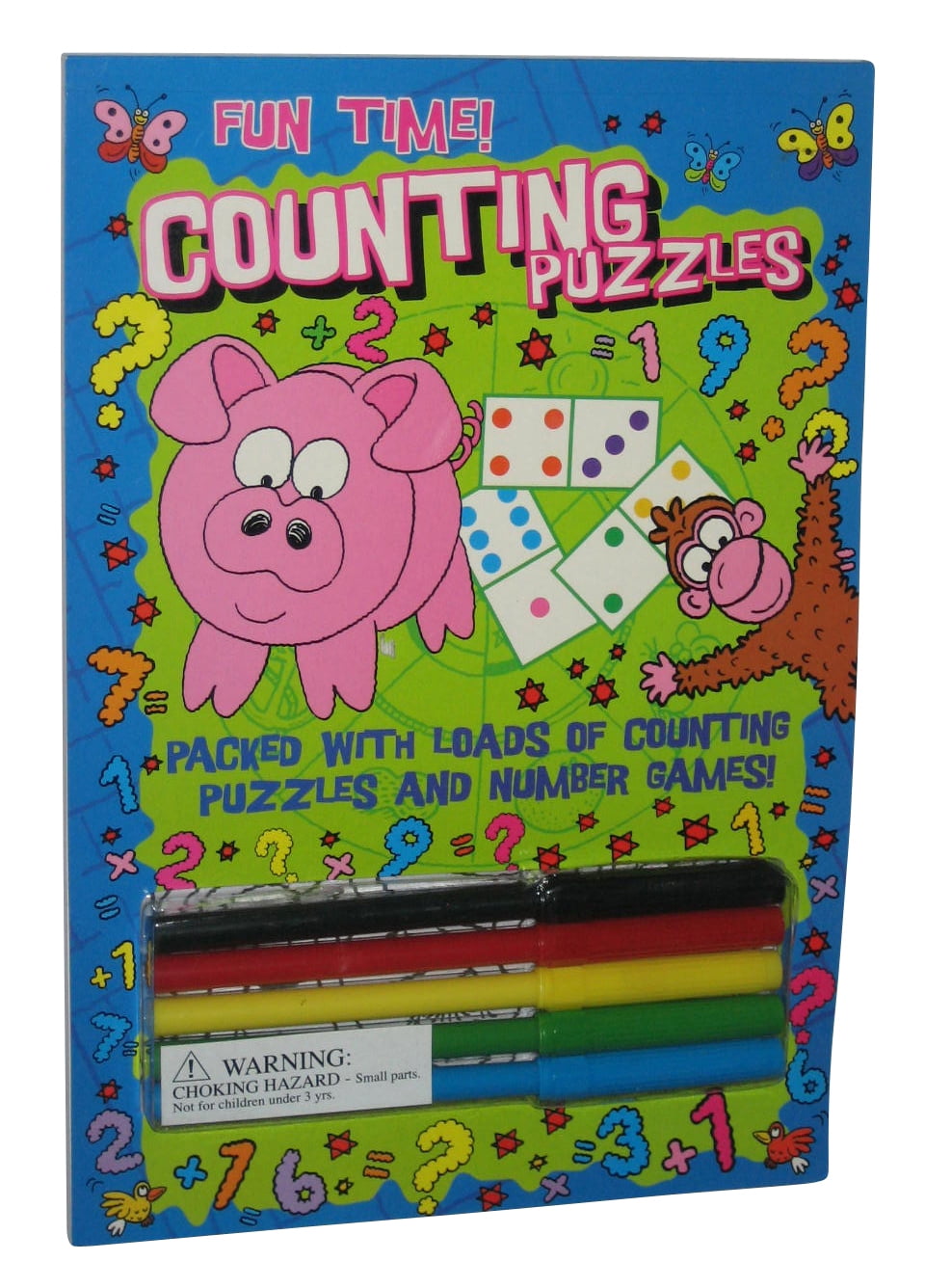 Fun Time Counting Puzzles Kids Children Activity Book w/ Markers ...