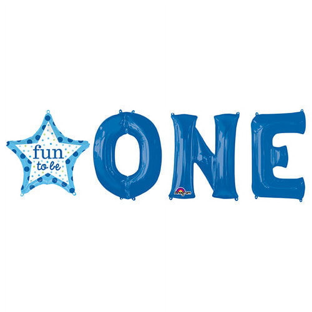 Fun To Be O-N-E Boy Foil Mylar Balloon - Party Supplies Decorations ...