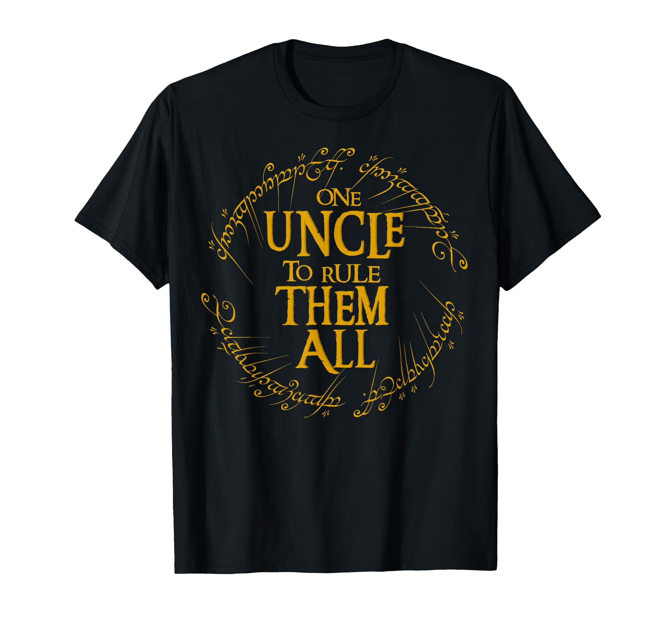 Fun Uncle Nerd Graphic T-Shirt with Bold Yellow Design for Casual Style ...