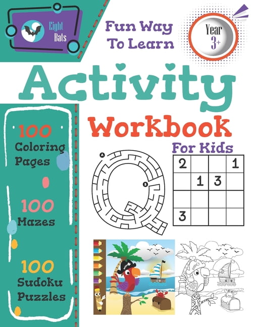 Fun Way To Learn Activity Workbook For Kids: Cool And Fun Mega Puzzles ...