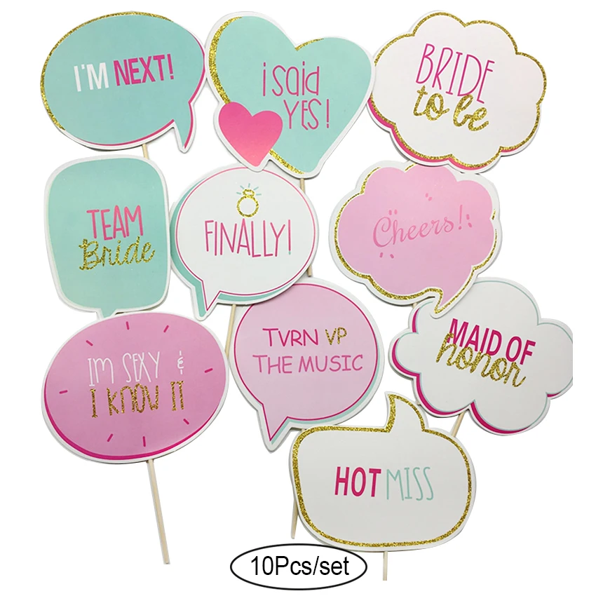 Fun Wedding Decor Photo Booth Props DIY Birthday Party Photobooth Props ...