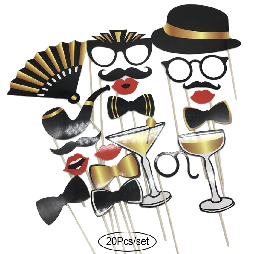 Fun Wedding Decor Photo Booth Props DIY Birthday Party Photobooth Props ...
