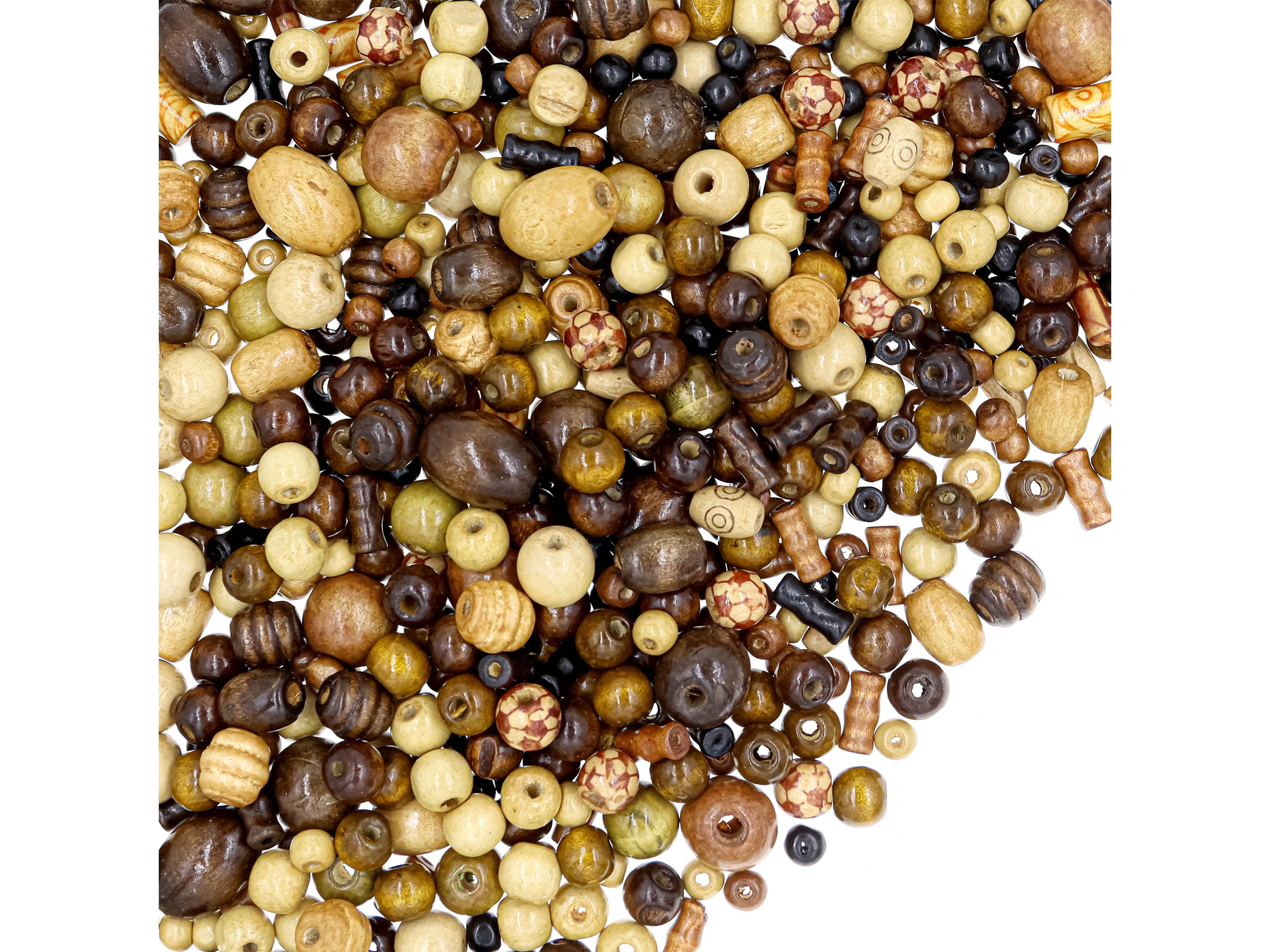 Fun Weevz Over 700 PCS Wooden Beads for Jewelry Making Adults, Assorted ...