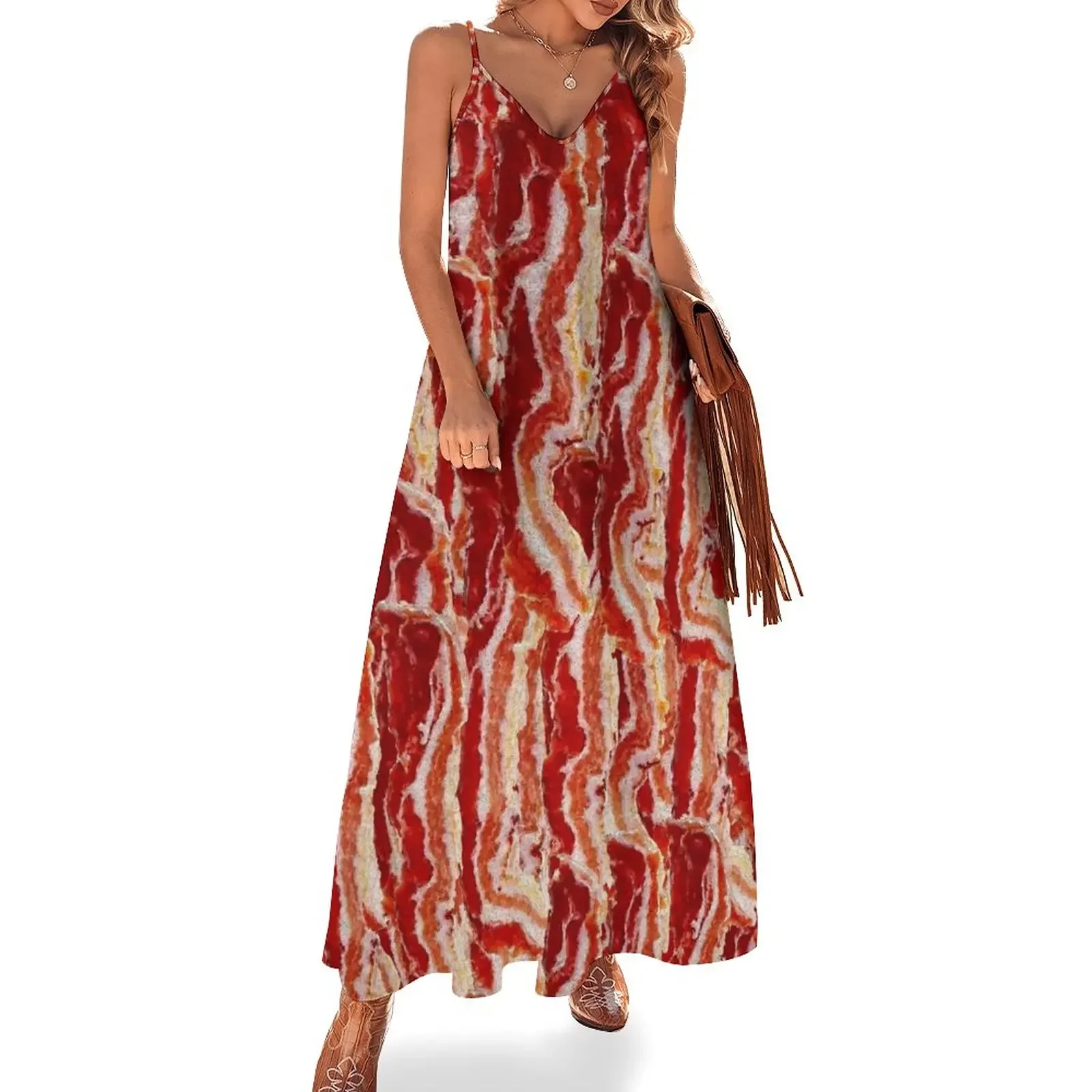 Fun With Bacon Sleeveless Dress women formal occasion dresses luxury ...