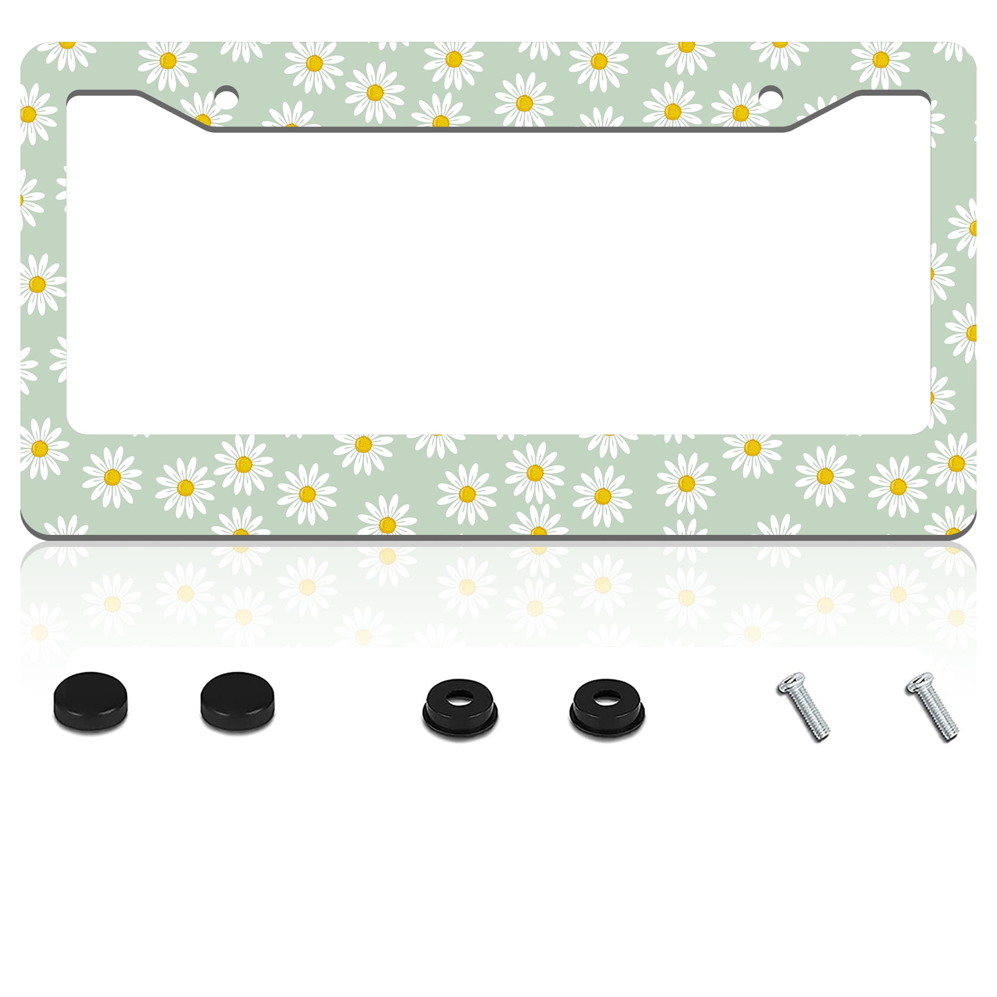 Fun With Daisies License Plate Frame Metal Car Accessories Personalized ...