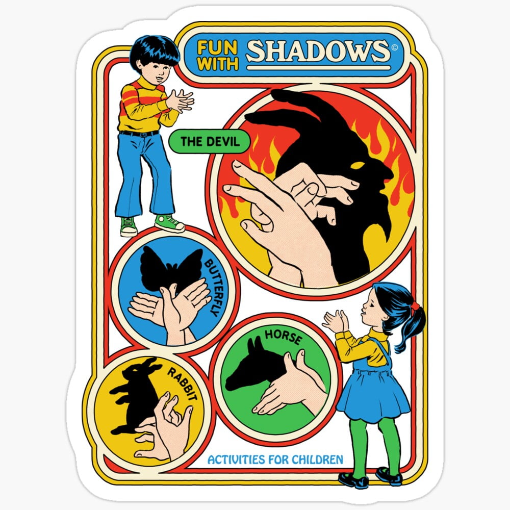 Fun With Shadows Sticker Phone Decal Water Bottle Stickers Car Decals ...