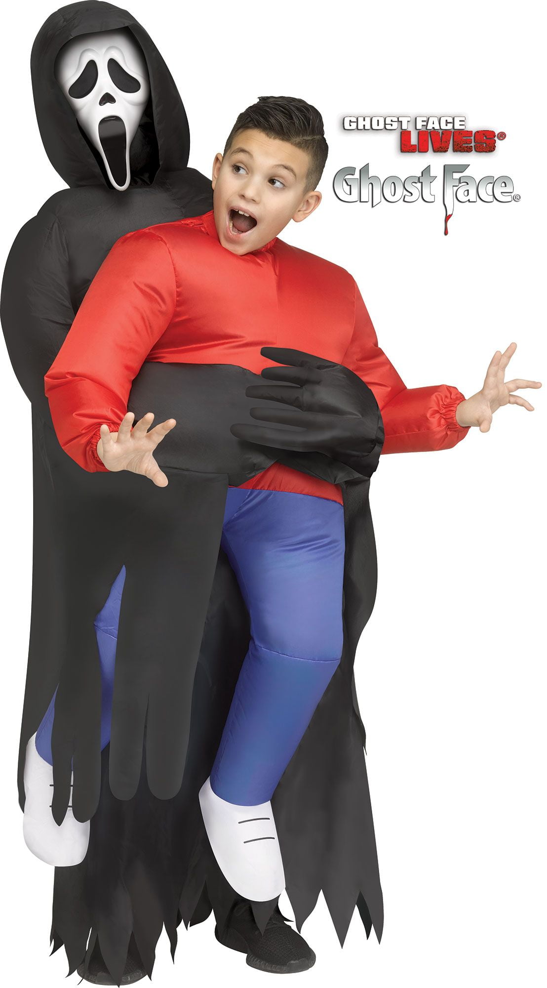 Kid's Inflatable Ghost Face Piggyback Costume - Walmart.com