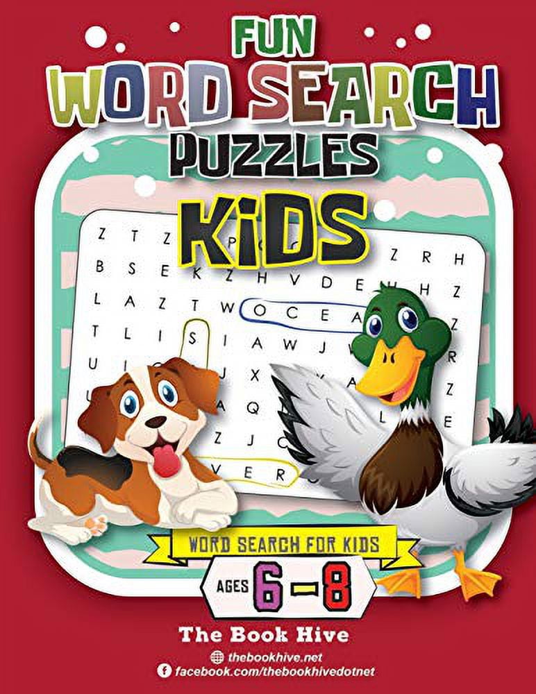 Pre-Owned Fun Word Search Puzzles Kids: Word Search for Kids Ages 6-8 ...