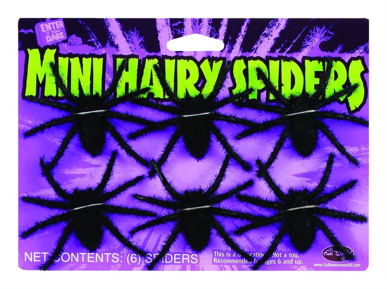 Fun World Mini Hairy Spiders Halloween Decor - Walmart.com