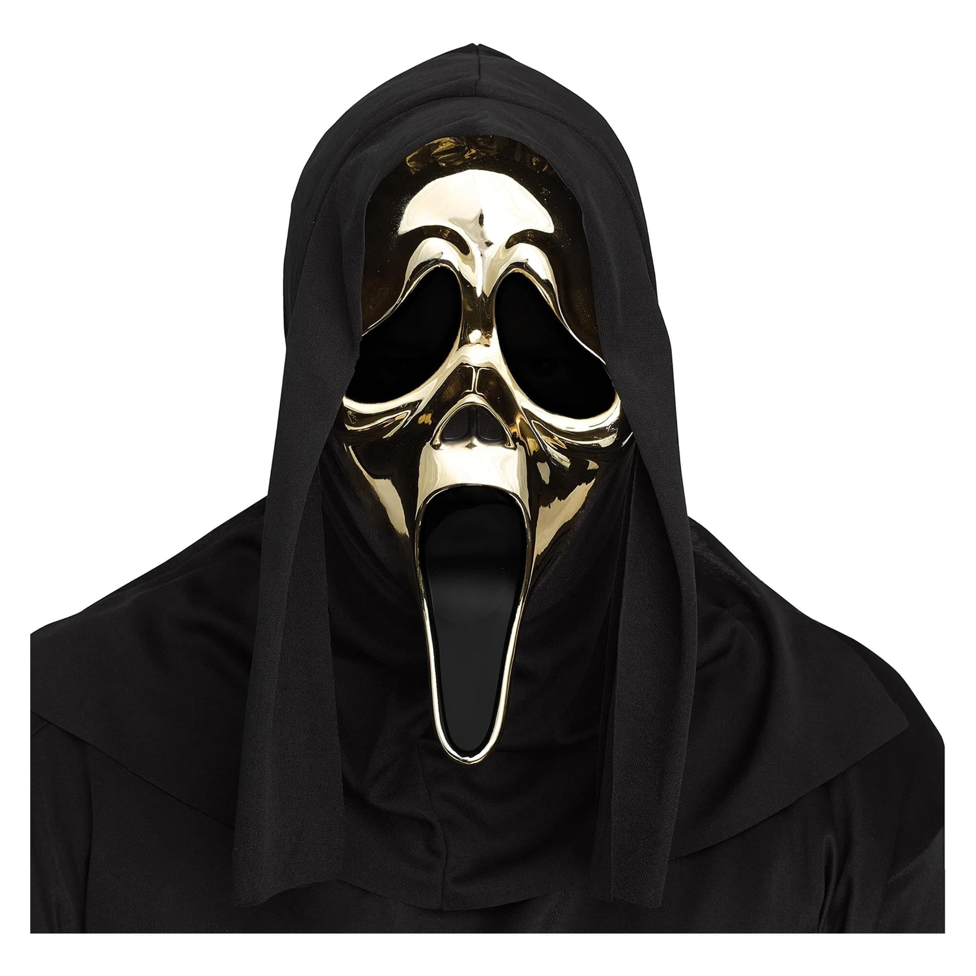 FunWorld Officially Licensed Ghost Face Gold Chrome Plated Mask Costume Accessory - Walmart.com