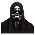 FunWorld Officially Licensed Ghost Face Gold Chrome Plated Mask Costume ...