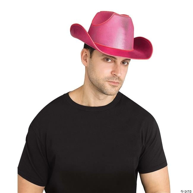 Fun World FW93707PK Adult Light-Up Pink Cowhand Hat Costume - Walmart.com